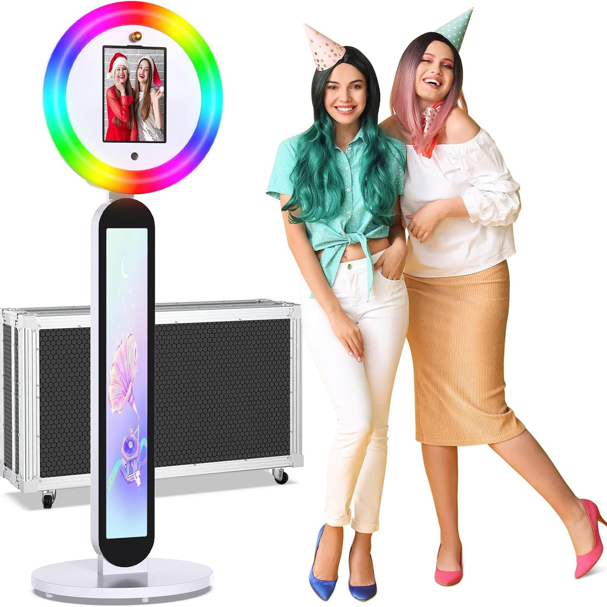 CyraTok Portable iPad Selfie Photo Booth with Flight Case & Free App